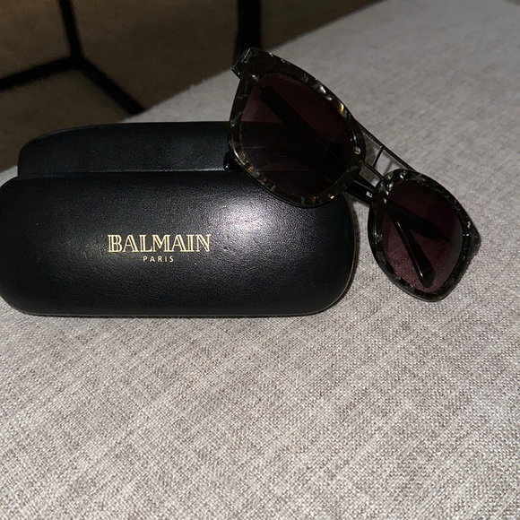 Balmain | Accessories | Balmain Marble Sunglasses Woriginal Case | Poshmark